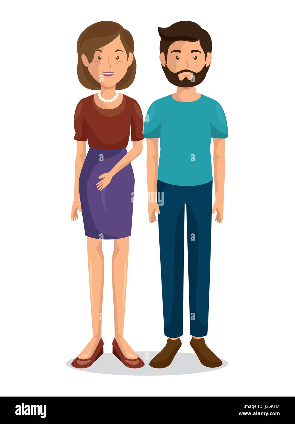 Couple of young parents Stock Vector Image & Art - Alamy