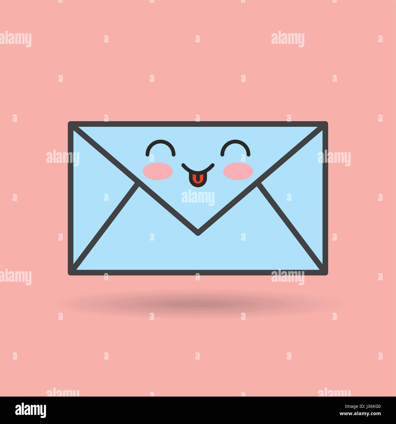 envelope character kawaii style Stock Vector Image & Art - Alamy