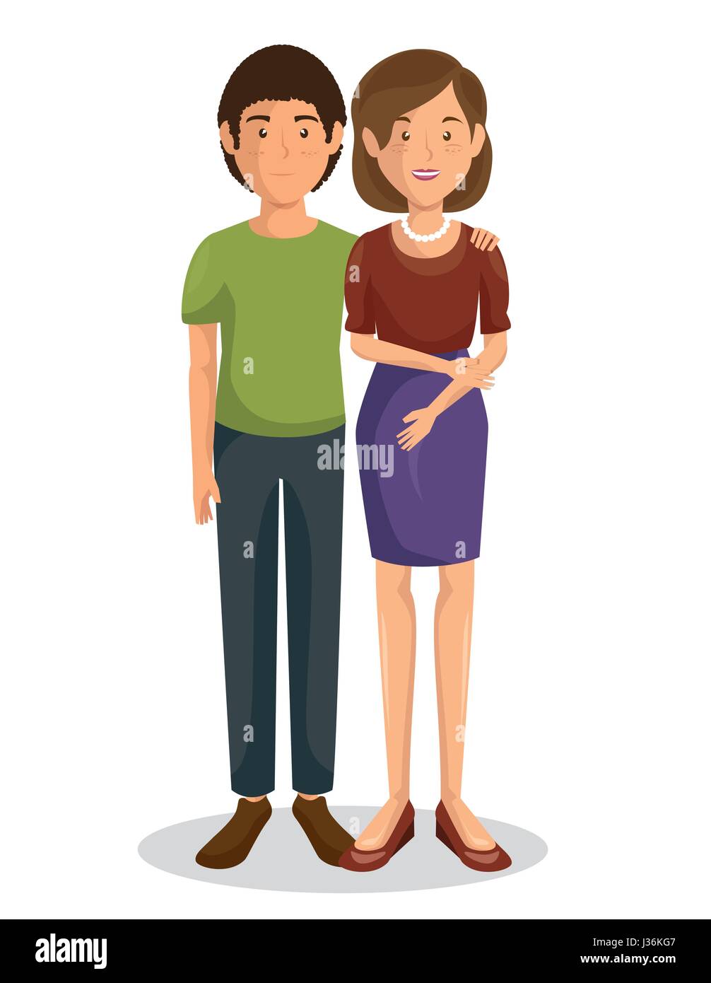 Outdoor portrait family young Stock Vector Images - Alamy