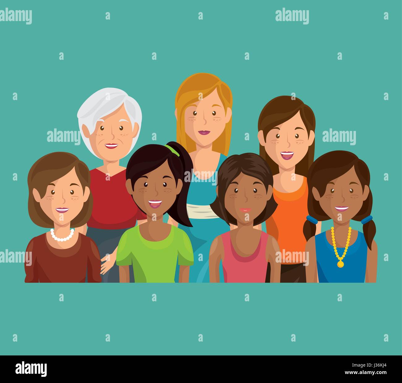 family group characters icon Stock Vector Image & Art - Alamy