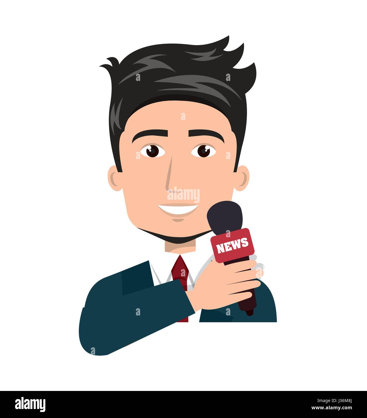 Breaking news reporter character Cut Out Stock Images & Pictures - Alamy