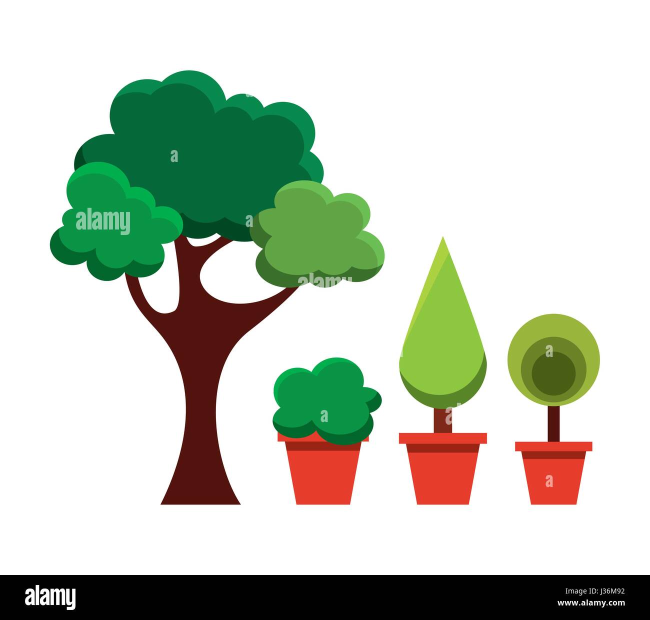Topiary tree Stock Vector Images - Alamy