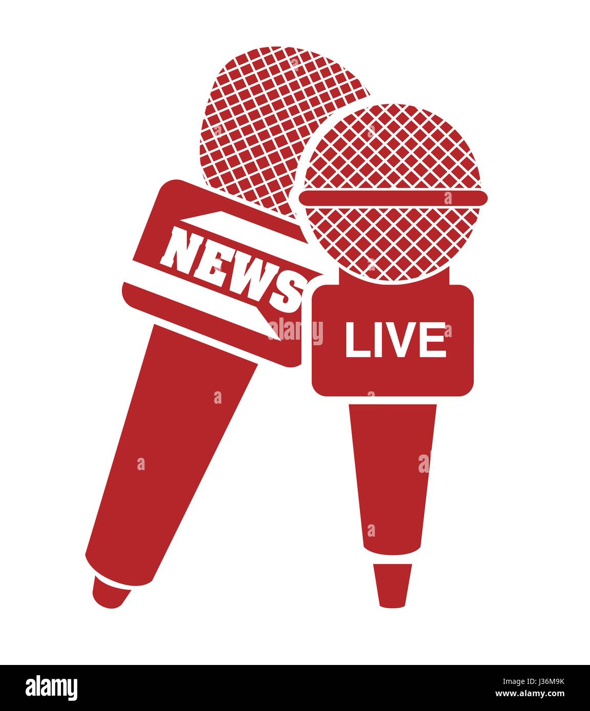 news microphone isolated icon Stock Vector Image & Art - Alamy