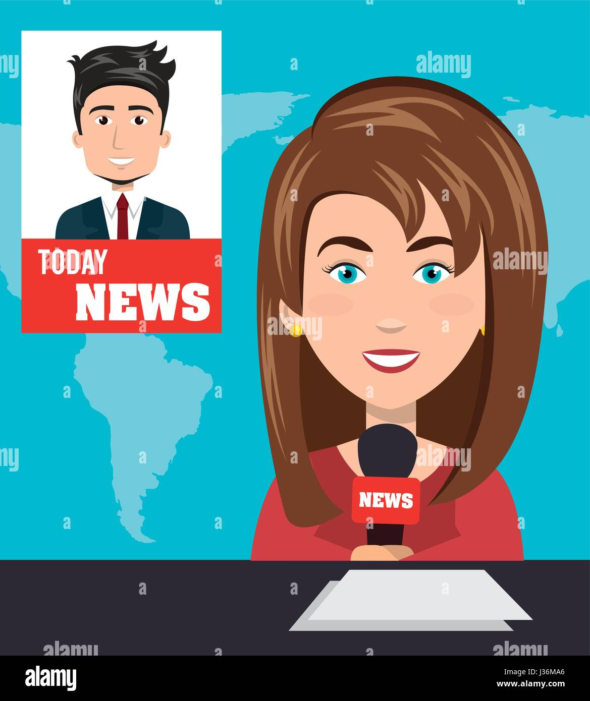 news presenter avatar character Stock Vector Image & Art - Alamy