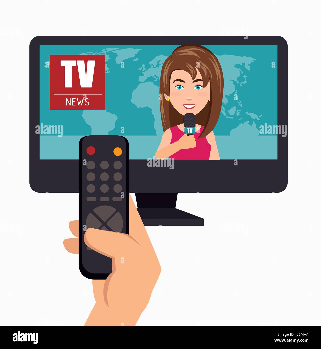 Newscaster presenter Cut Out Stock Images & Pictures - Alamy