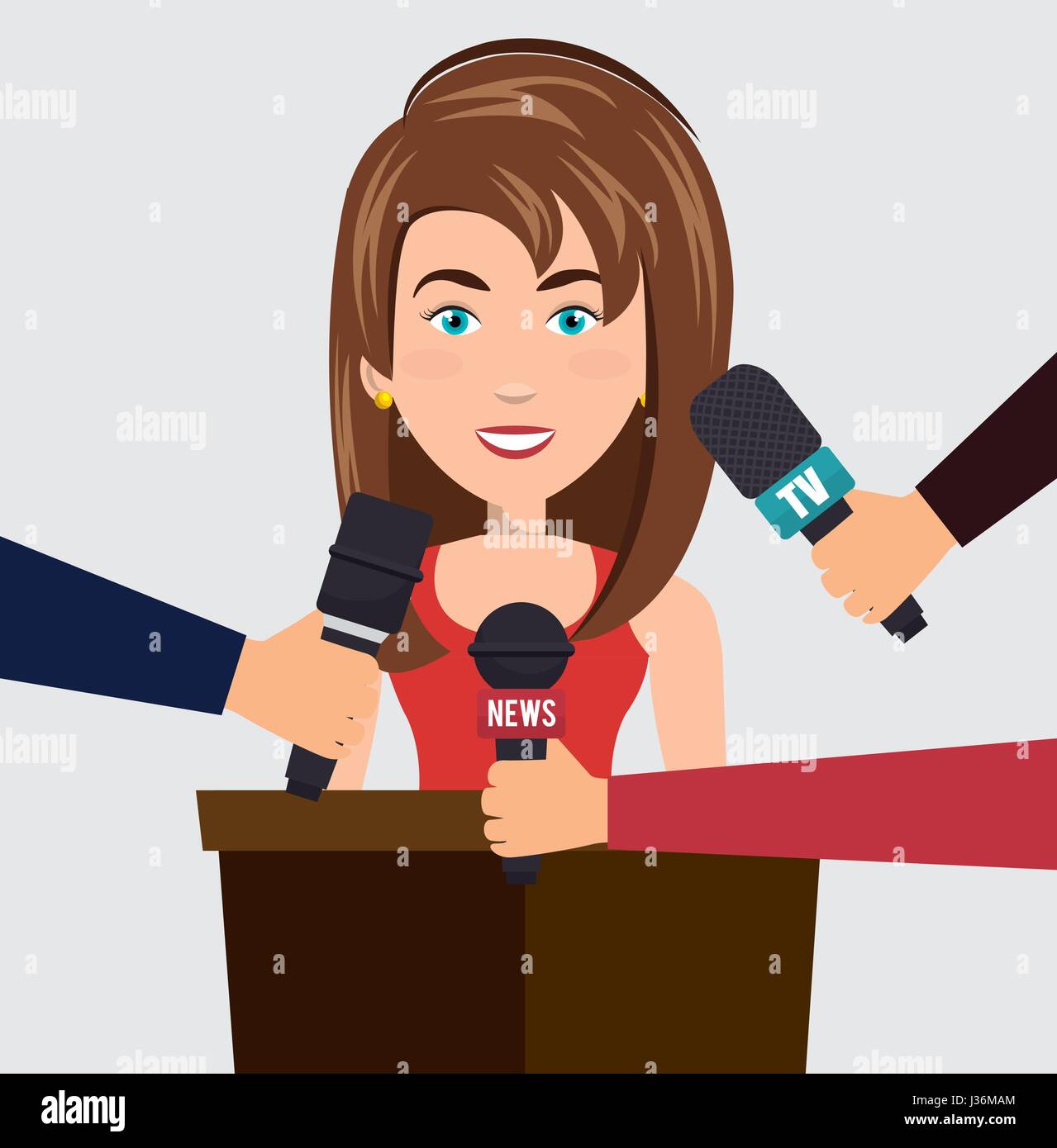 news presenter avatar character Stock Vector Image & Art - Alamy