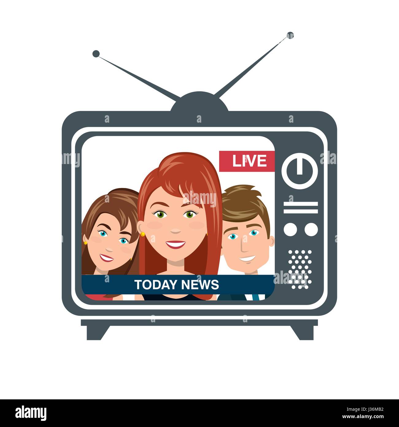 News presenter avatar character hi-res stock photography and images - Alamy