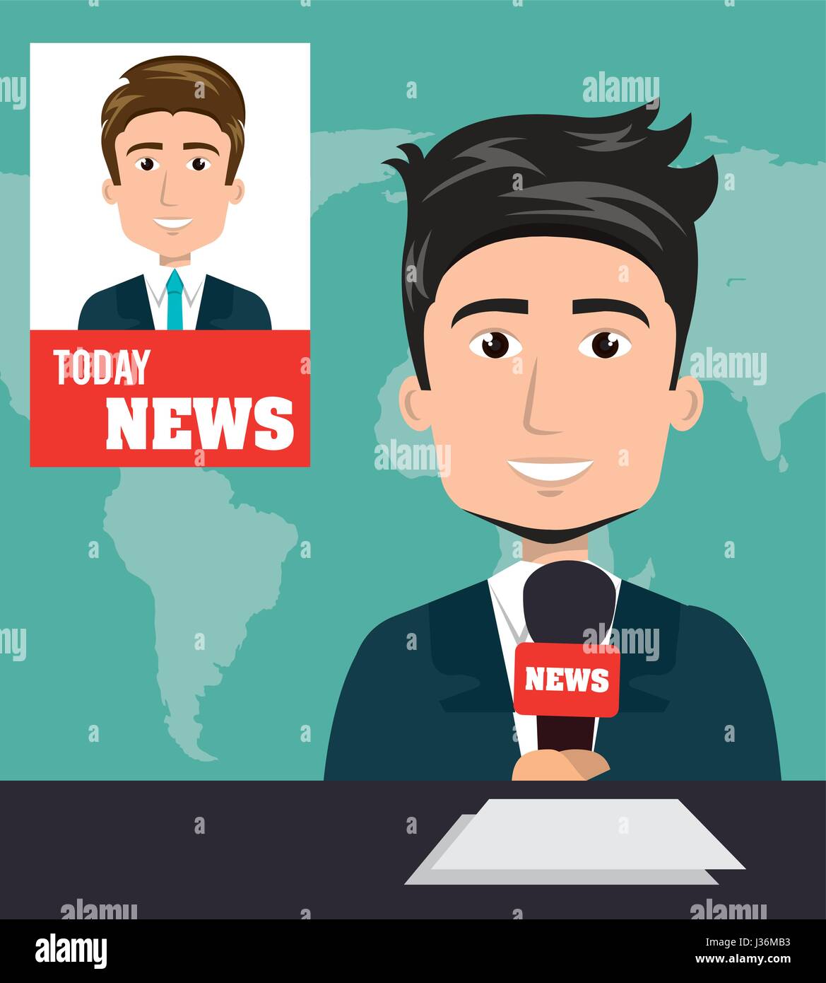 news presenter avatar character Stock Vector Image & Art - Alamy