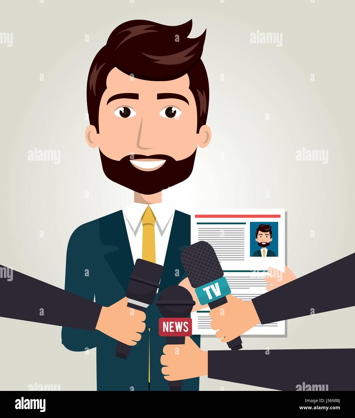 Interview person on news Stock Vector Image & Art - Alamy