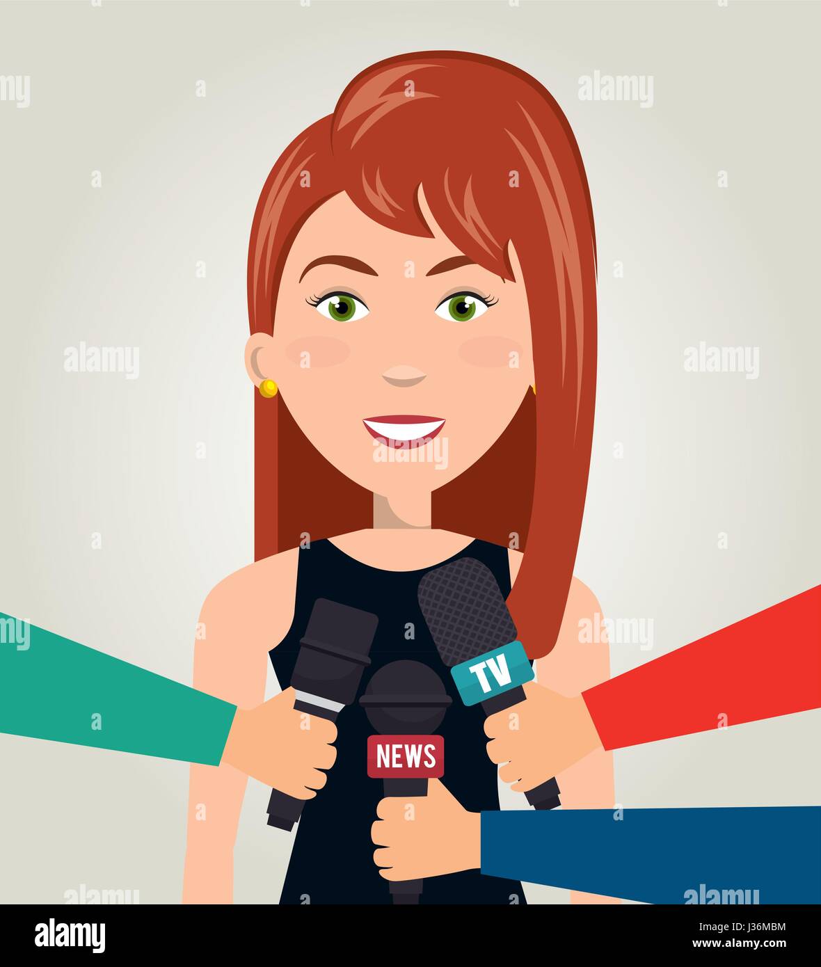 Interview person on news Stock Vector Image & Art - Alamy