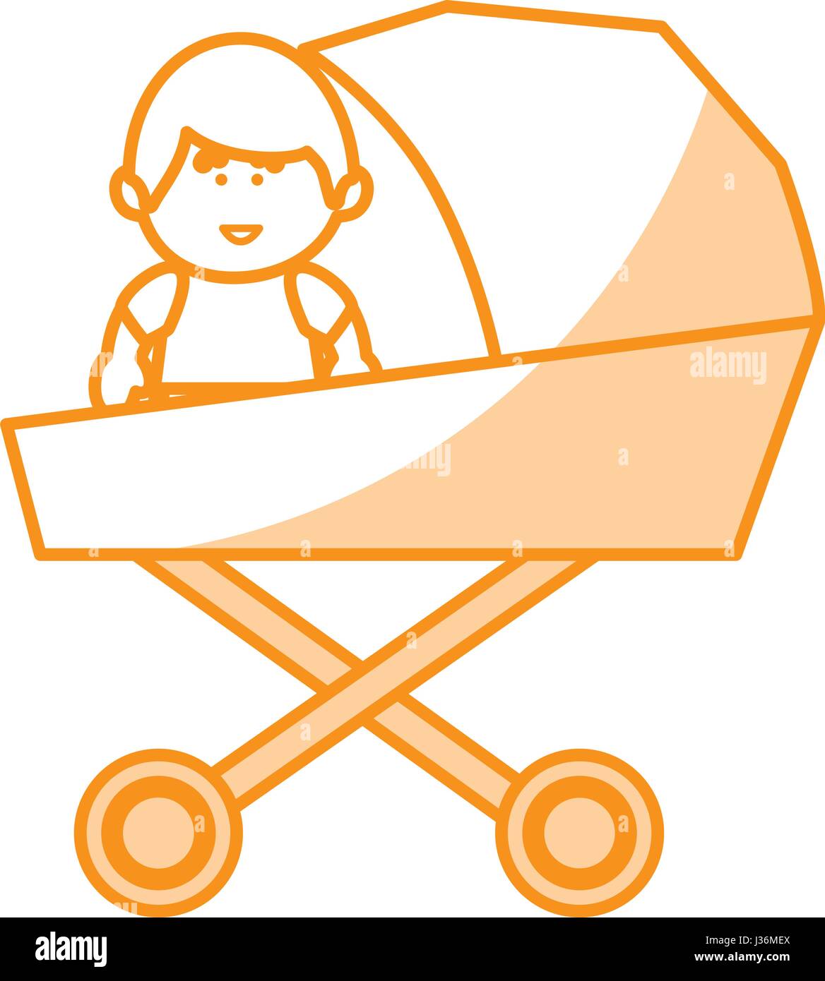 little baby in cart avatar character Stock Vector Image & Art - Alamy