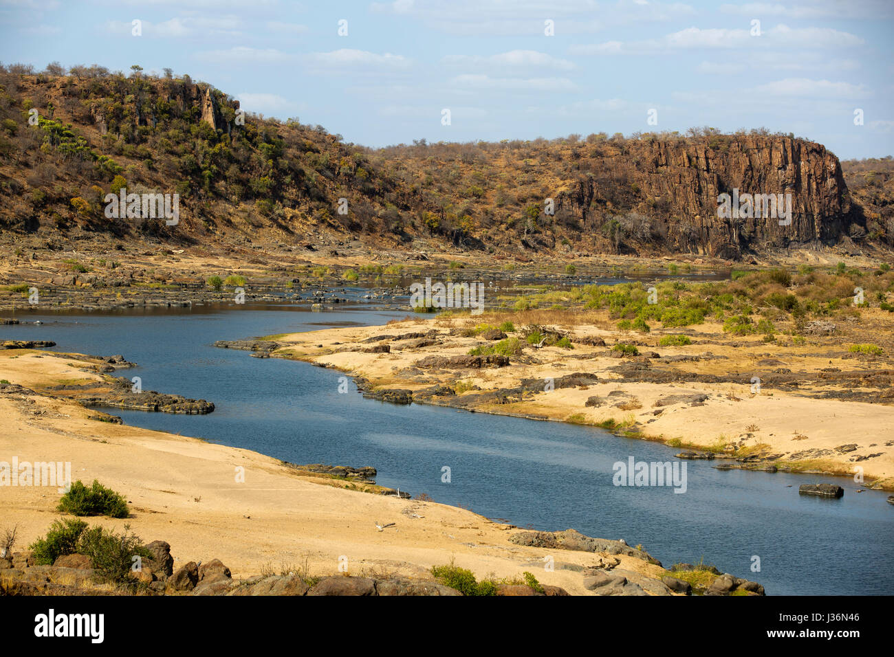 Olifants river as seen from the viewpoint, Kruger National Park, South ...