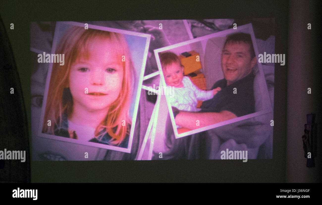 Images of the McCann family are shown during a special service at the ...