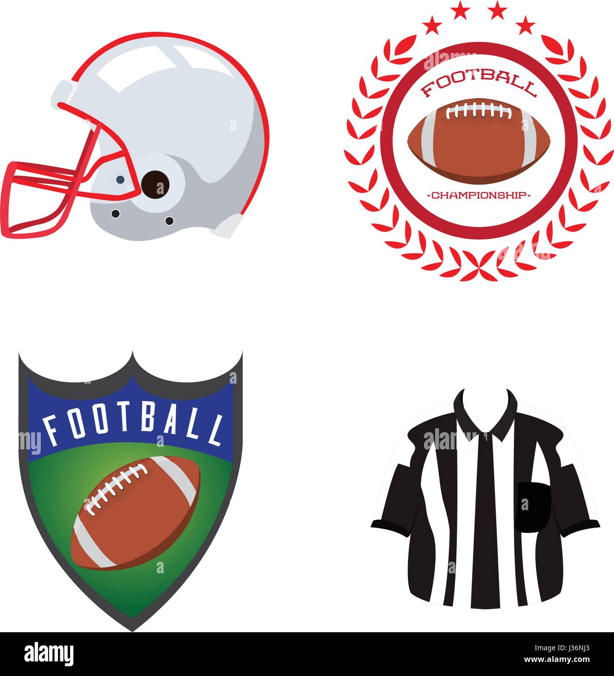 Set of football related objects Stock Vector Image & Art - Alamy