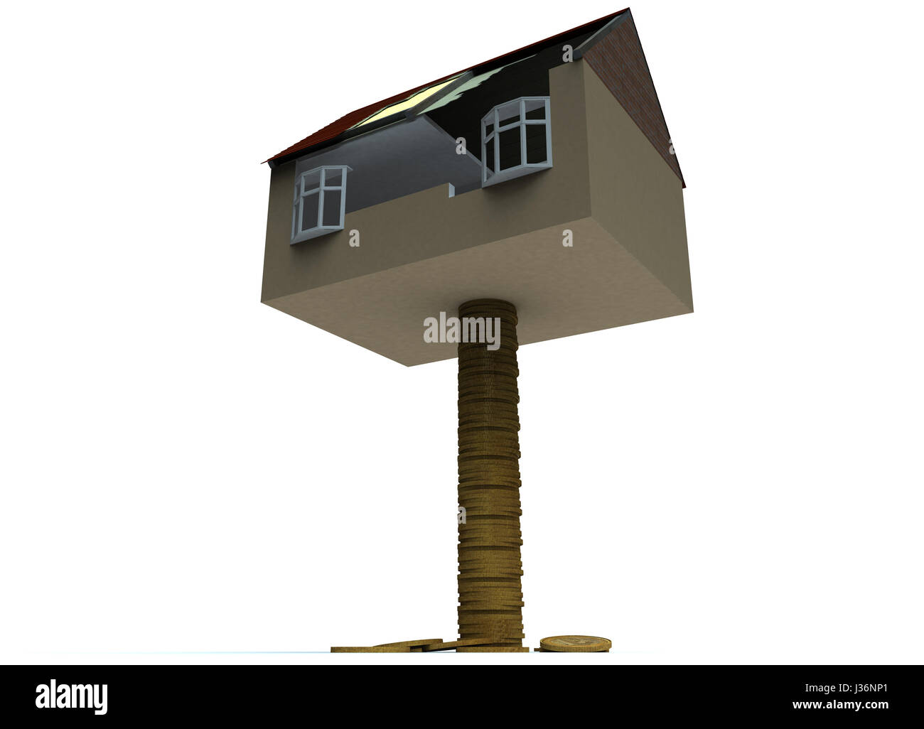 Cross section brick house hi-res stock photography and images - Alamy