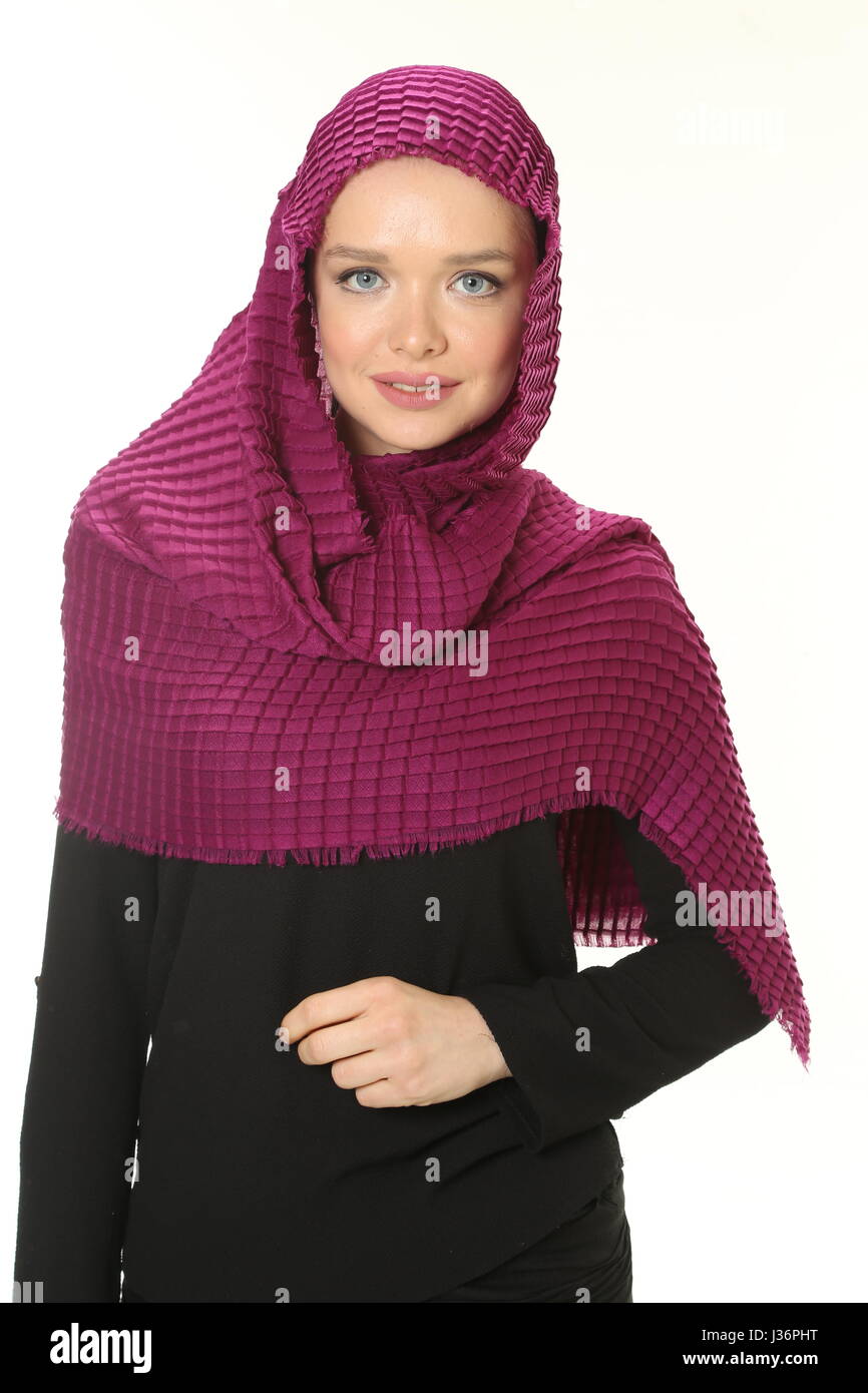 young muslim woman with scarf Stock Photo - Alamy