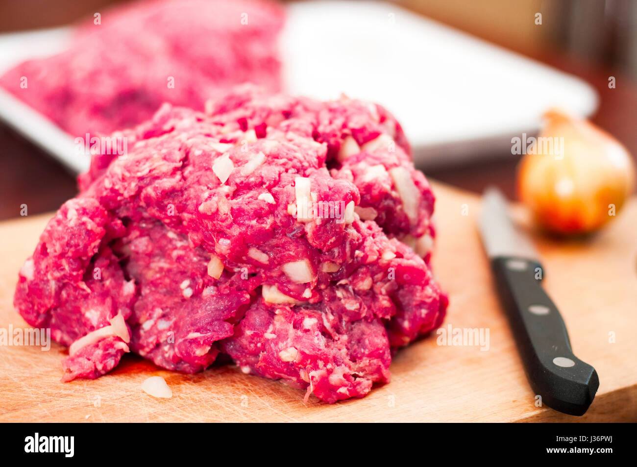 minced meat with onion Stock Photo - Alamy