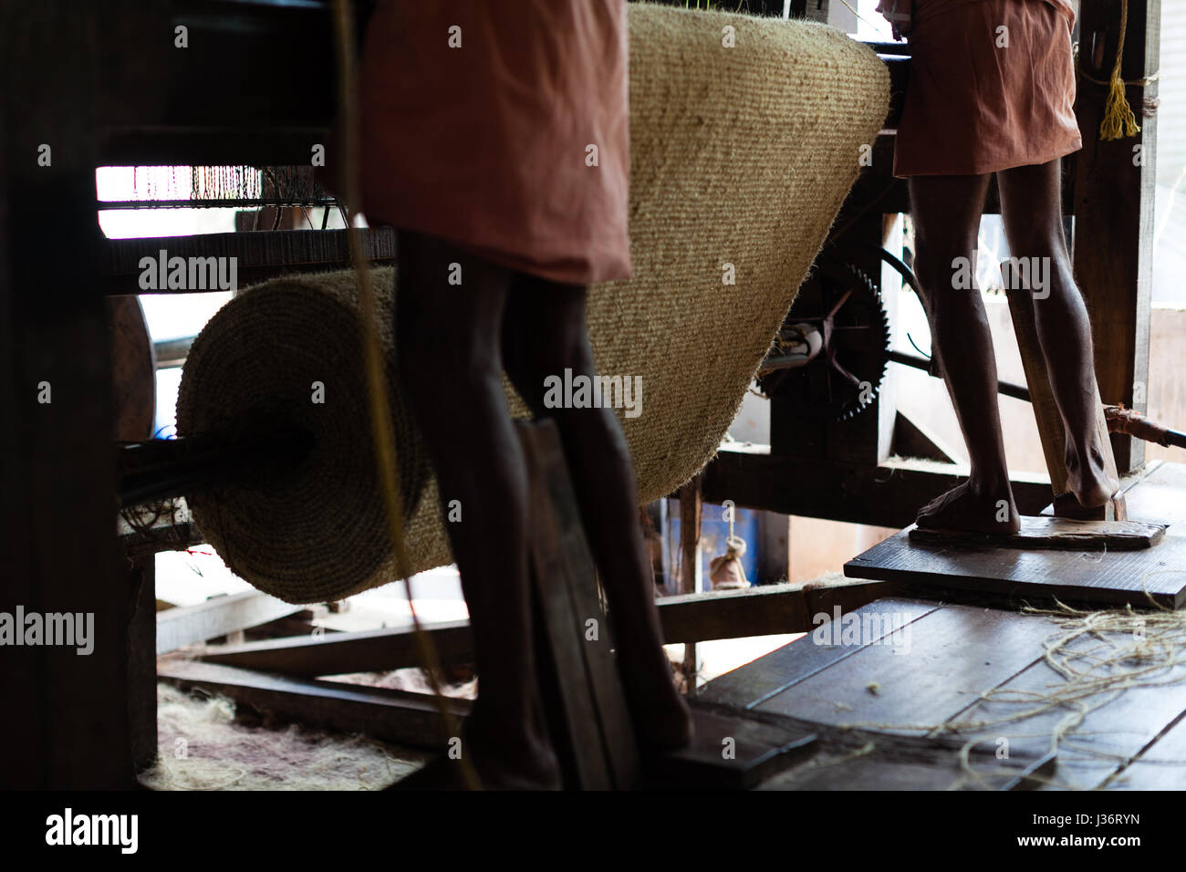 Coir Factory workers near Alleppey, Kerala Stock Photo - Alamy