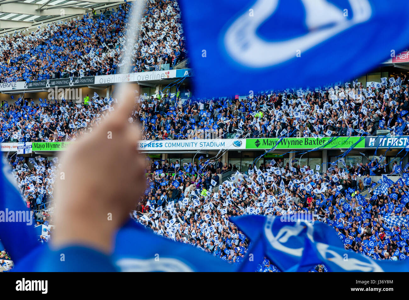Brighton hove albion football supporters hi-res stock photography and ...
