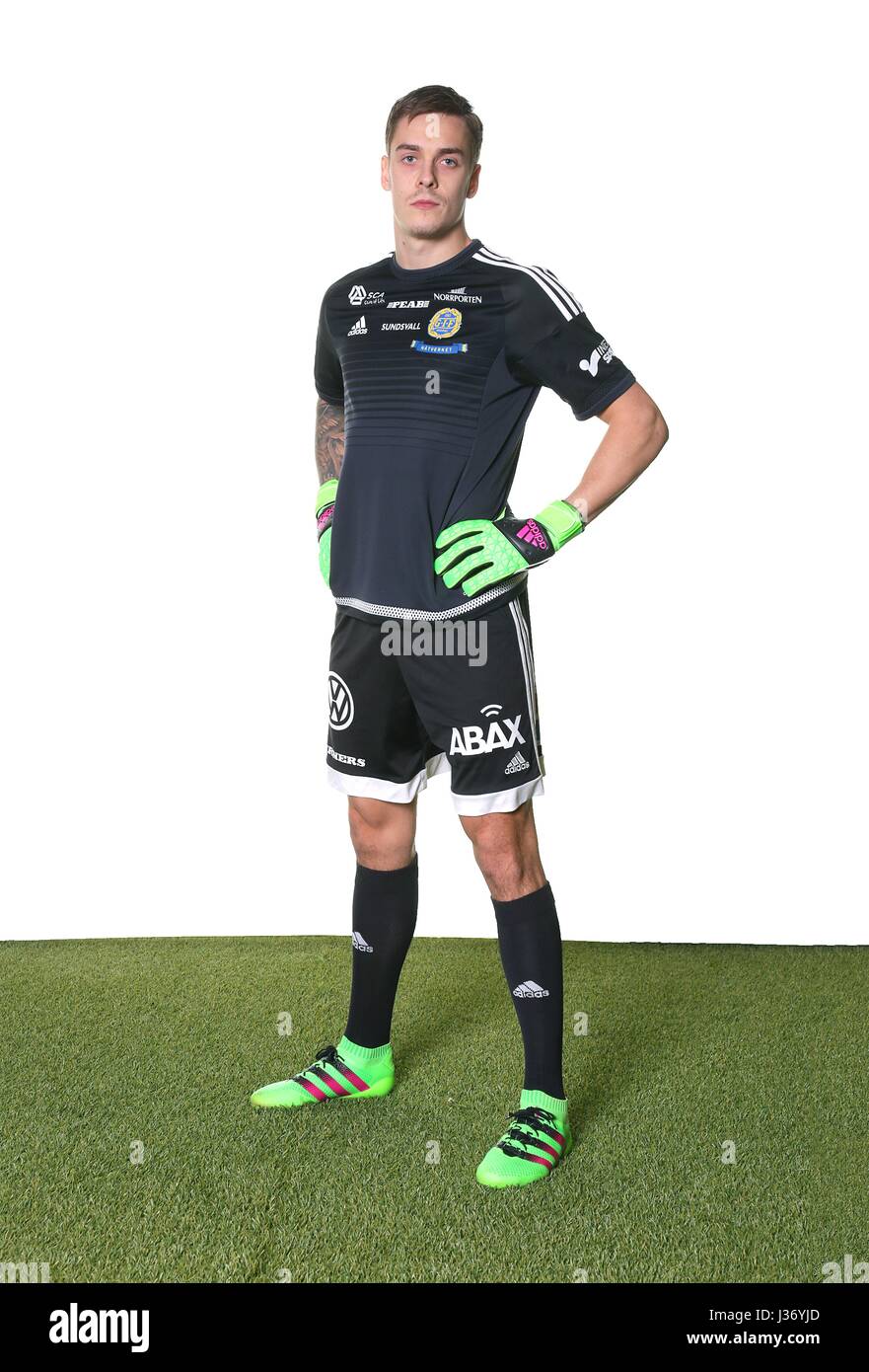 Jonathan Malmberg Helfigur @leverans Allsvenskan 2016 Fotboll Stock ...