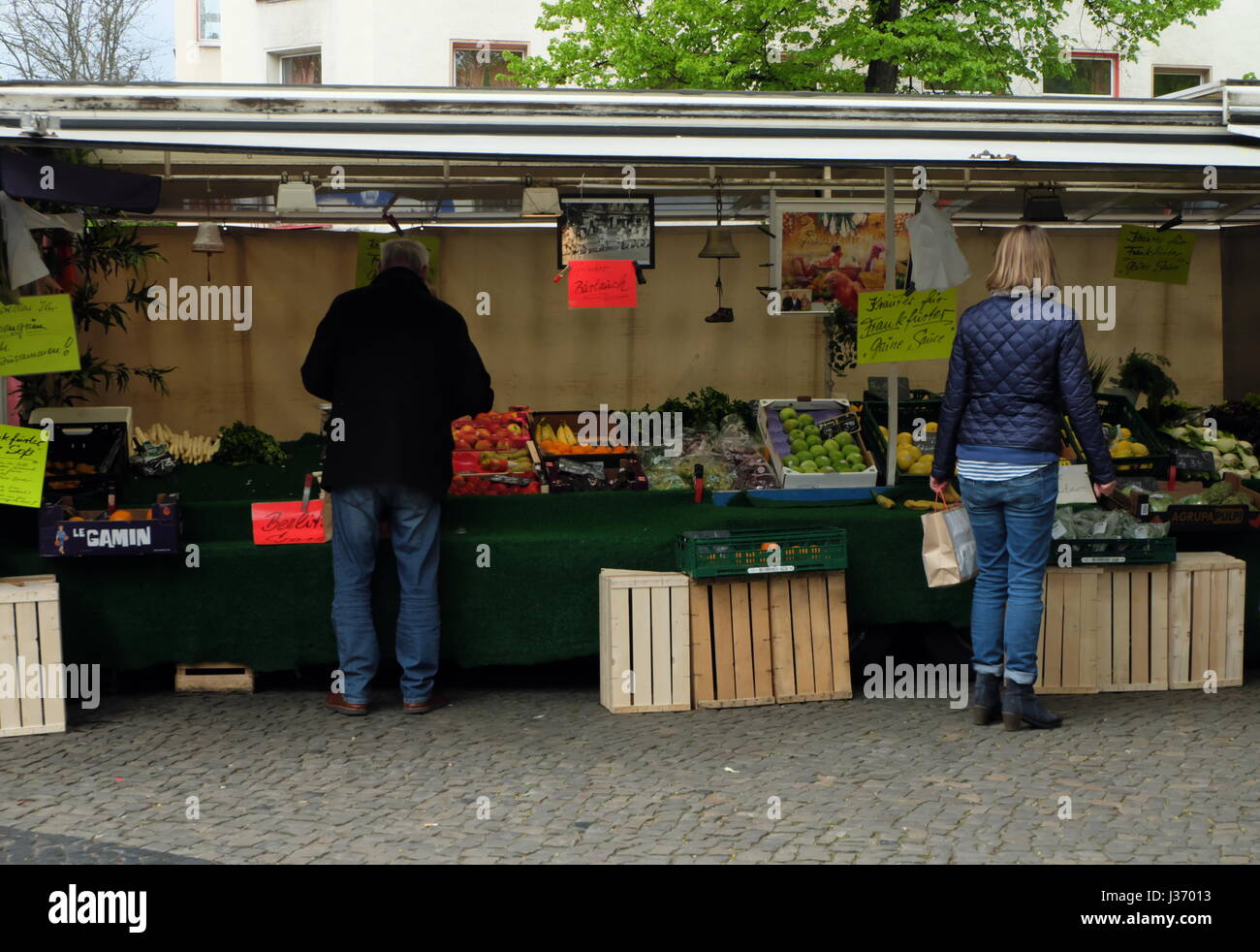 Market stall Charlottenburg Stock Photo - Alamy