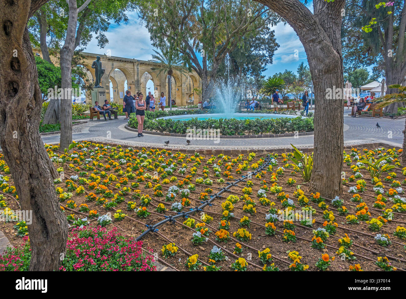Upper Barrakka Garden, Valletta, Malta Stock Photo - Alamy