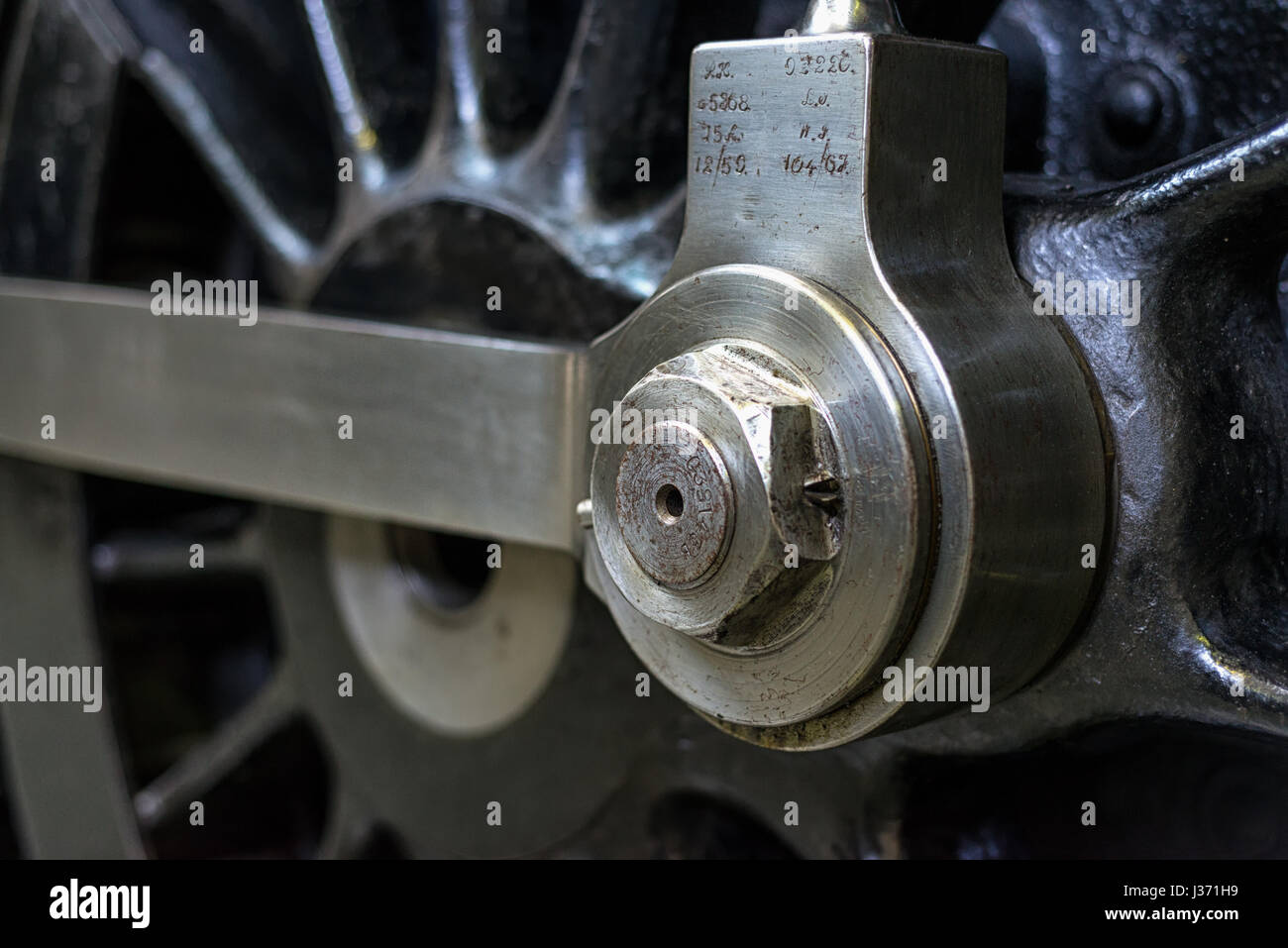 Steam wheel details Stock Photo - Alamy