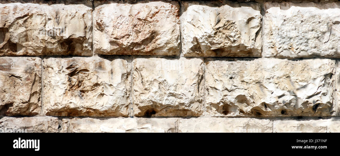 Old wall made of the Jerusalem stone wall. Israel Stock Photo - Alamy