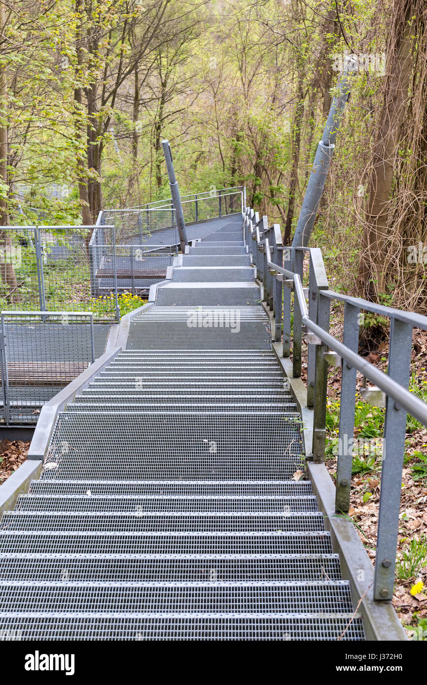 metal staircase on the former heap of the Karl Arnold Coal Mine ...