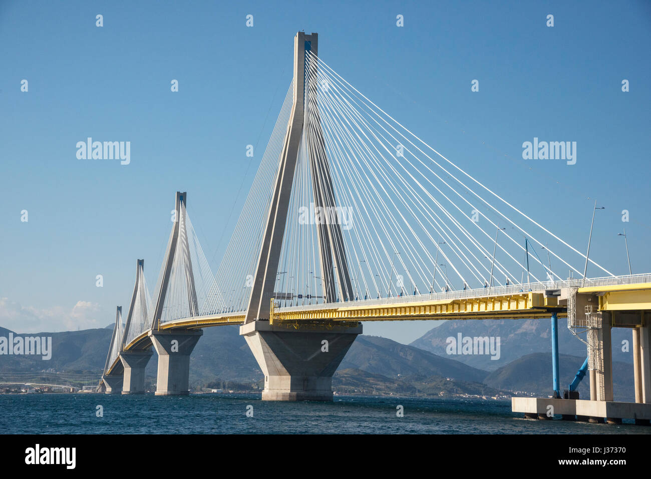 The Rio - Antirrio bridge, near Patras, linking the Peloponnese with ...