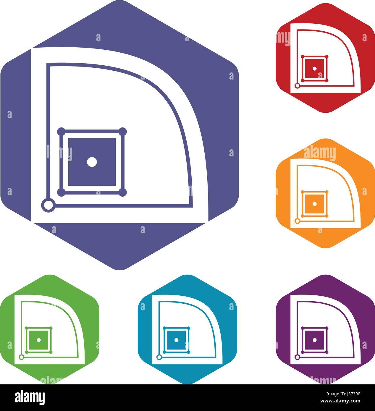 Baseball field icons set hexagon Stock Vector Image & Art - Alamy