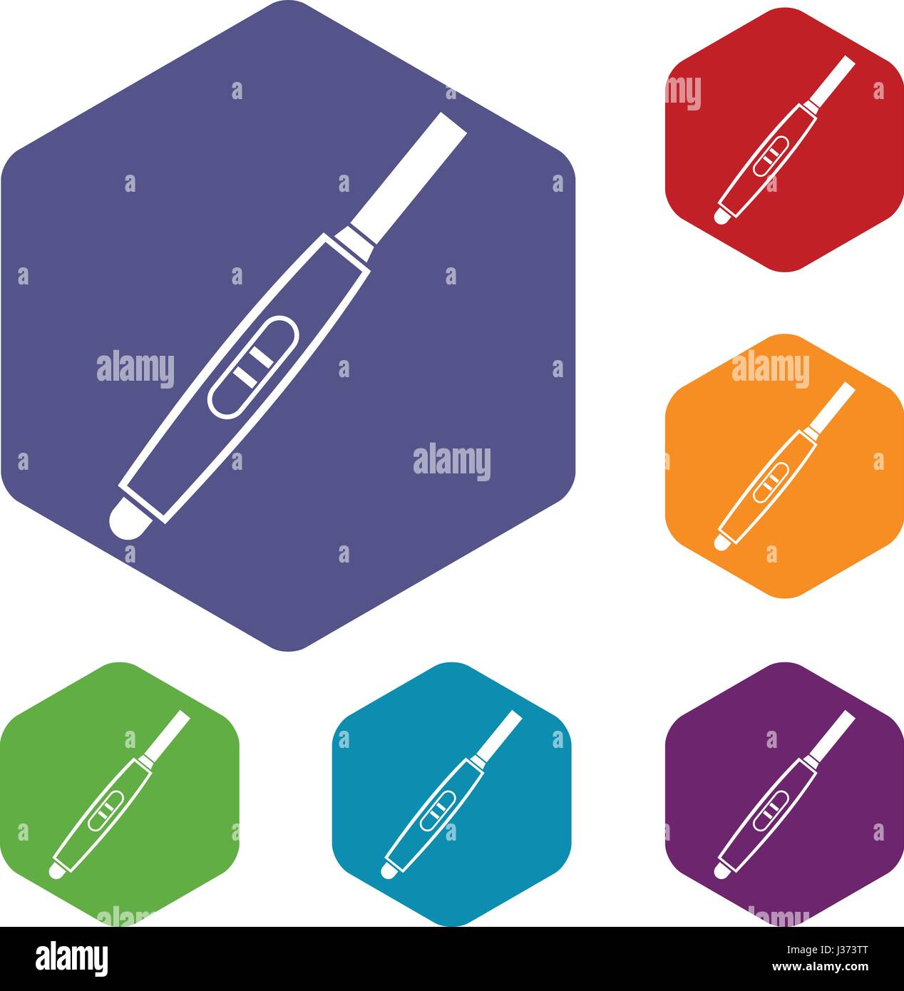 Pregnancy test with positive pregnant icons set Stock Vector Image ...