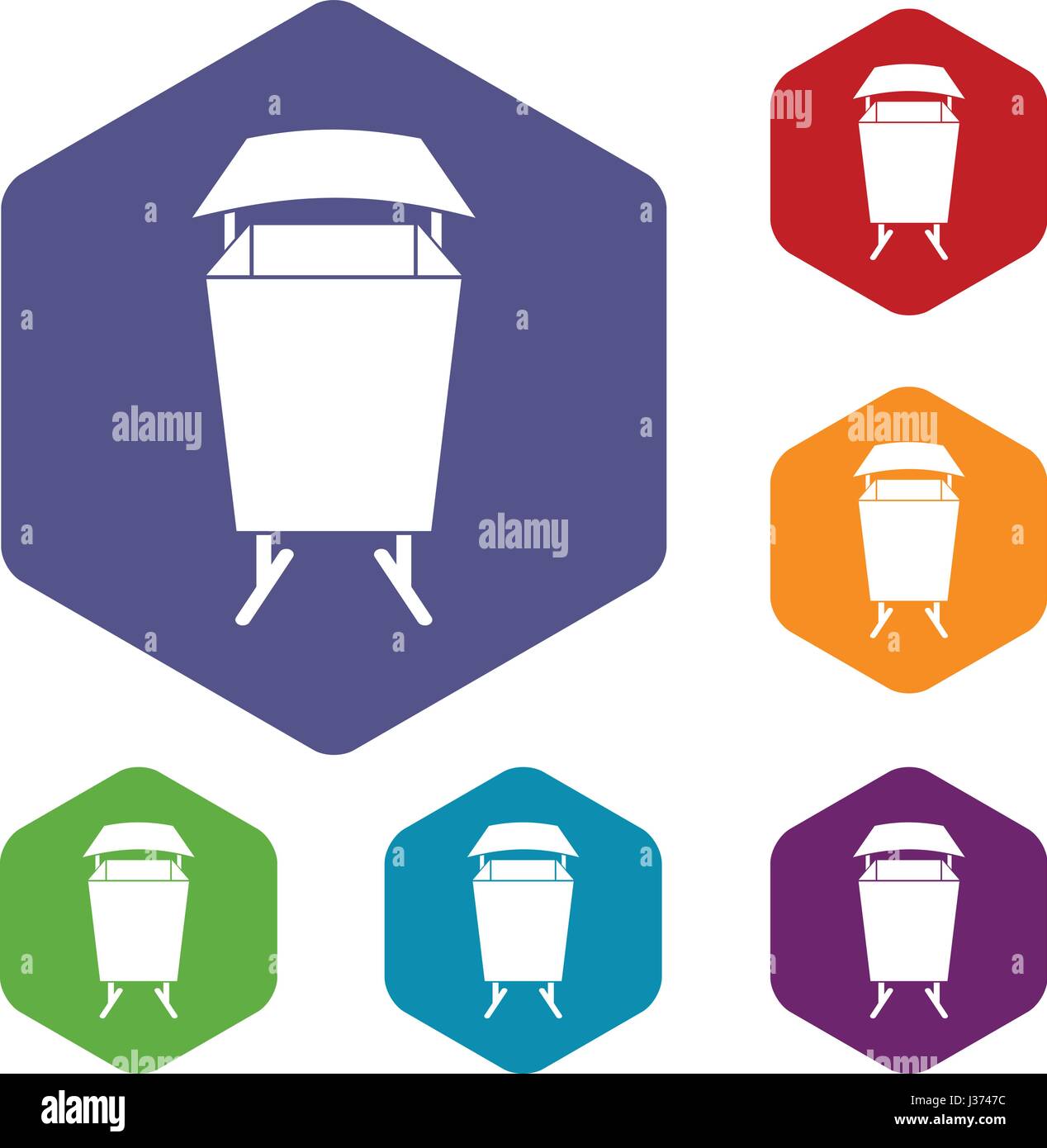 Waste Bin Icon Stock-Grafiken, – PING