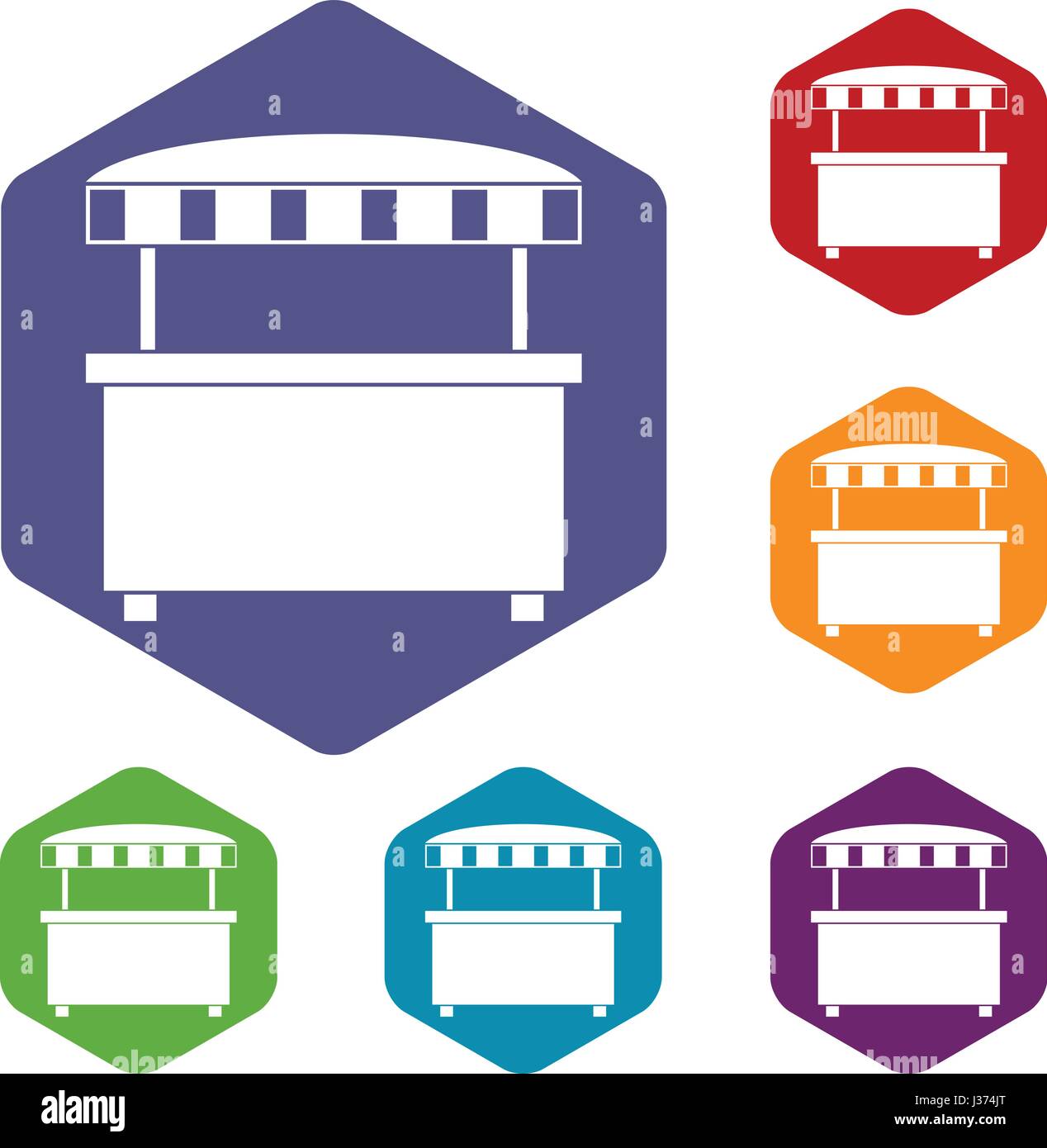 Market stall awning icons Stock Vector Images - Alamy