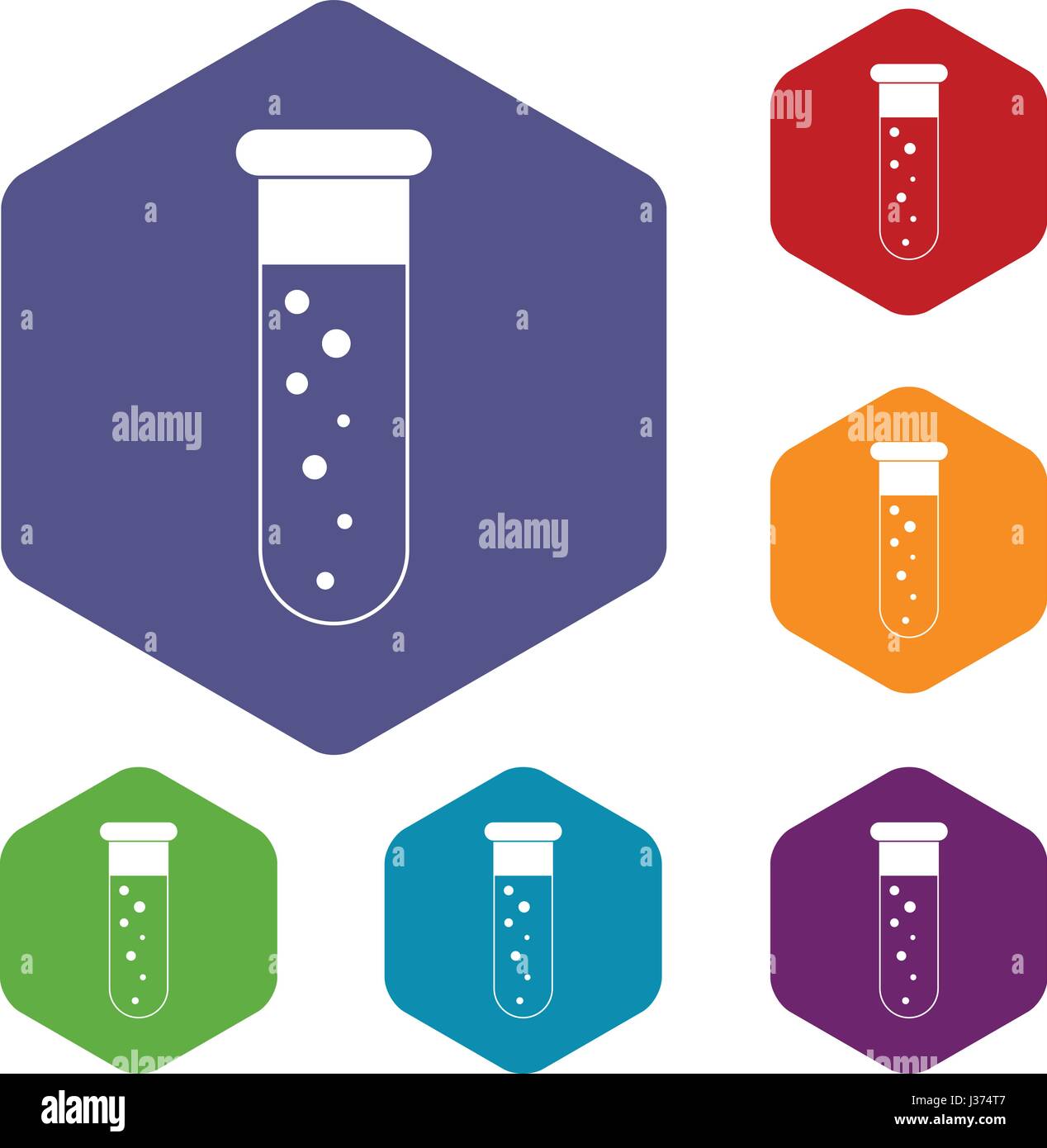 Blood test icons set hexagon Stock Vector Image & Art - Alamy