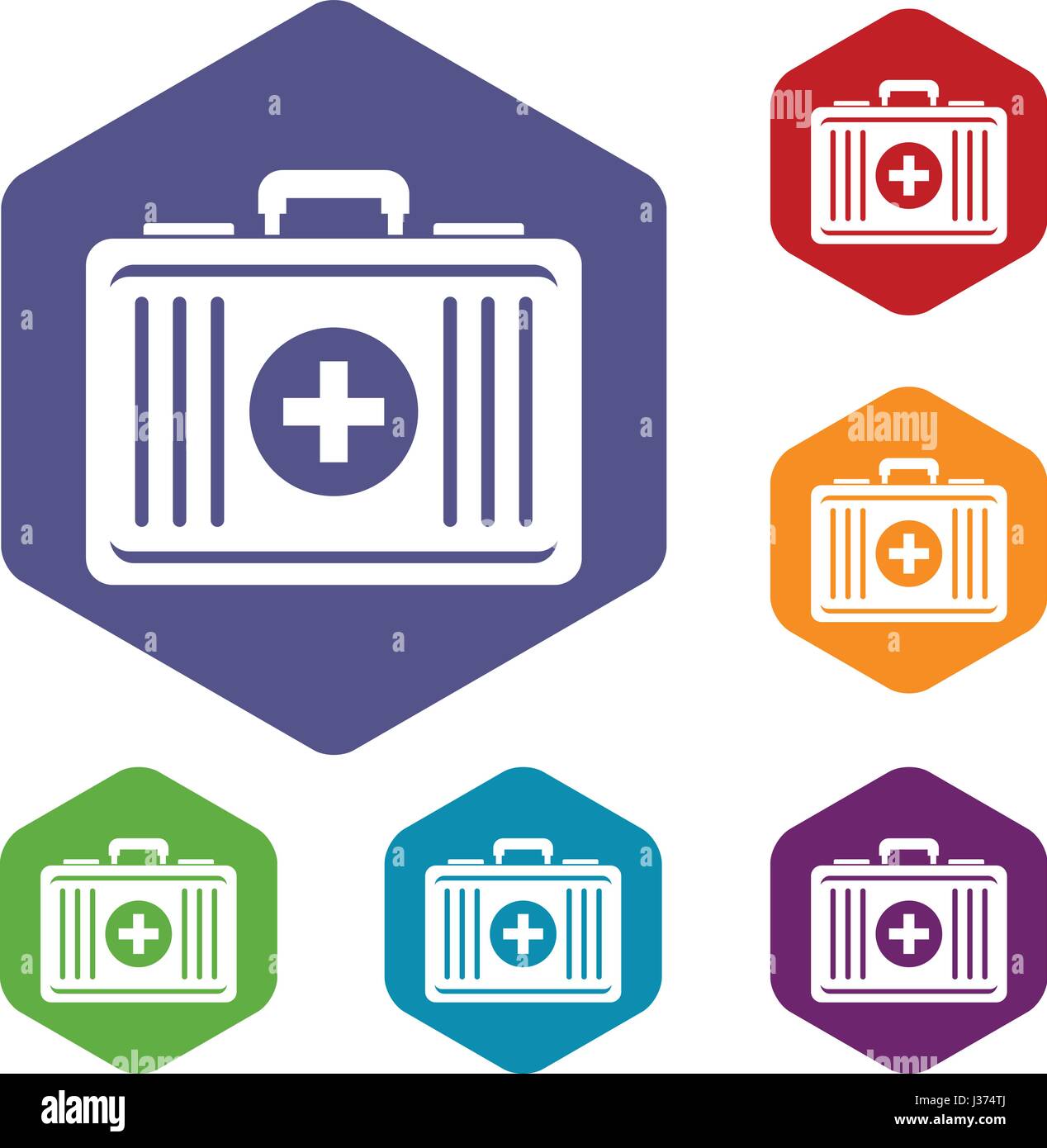 First aid icons set hexagon Stock Vector Image & Art - Alamy