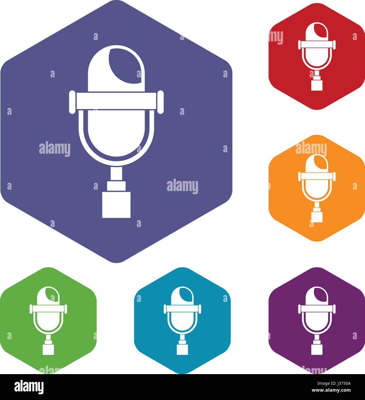 Mic hexagon Stock Vector Images - Alamy
