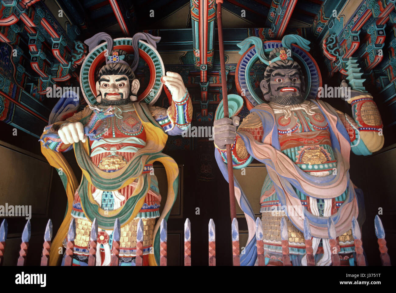 Wooden figures in Sokkuram Temple part of the Bulguksa Temple complex ...