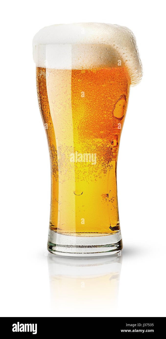 Cold beer glass in Cut Out Stock Images & Pictures - Alamy