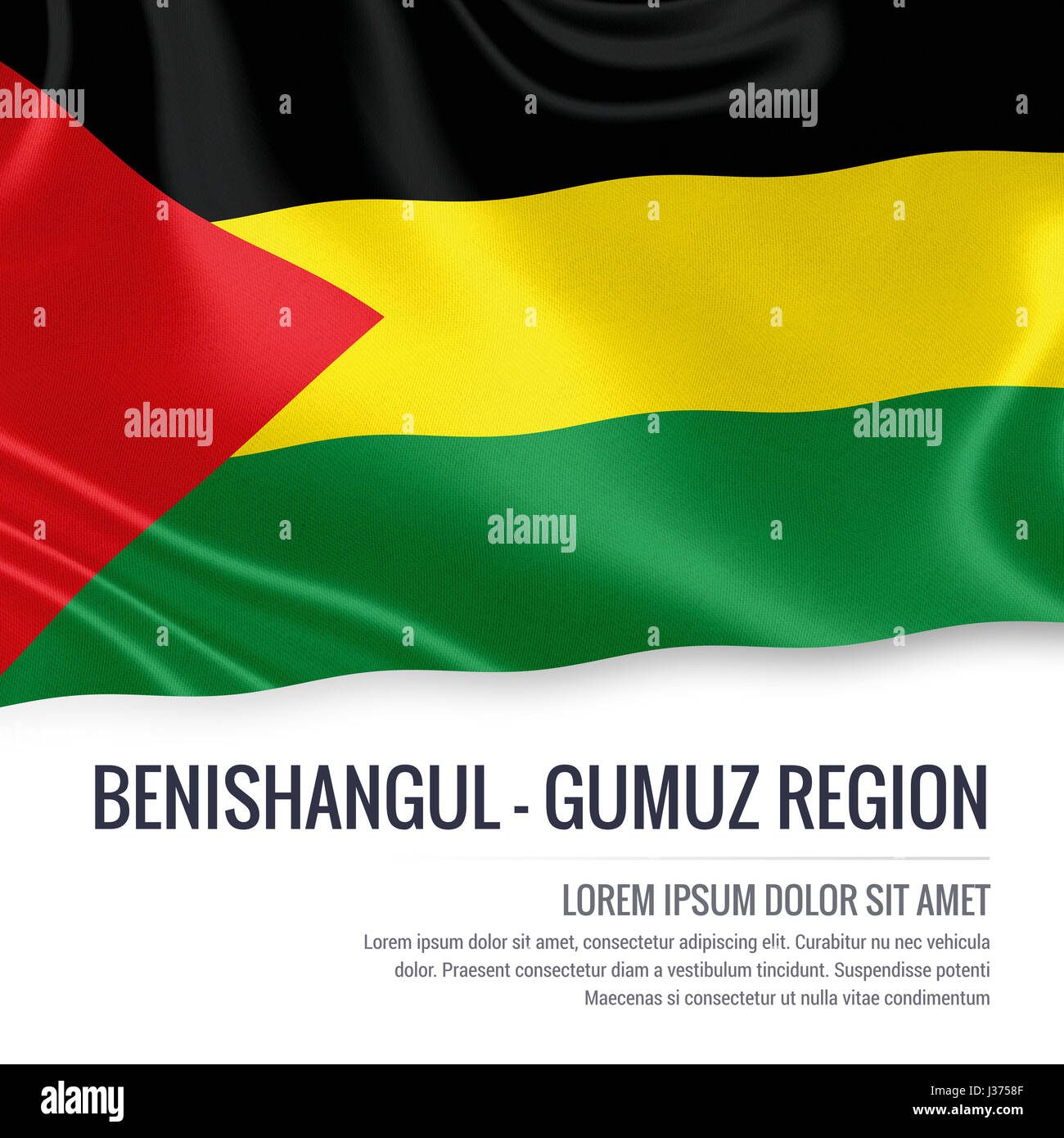 Benishangul-Gumuz Region flag. Flag of Ethiopian state Benishangul ...