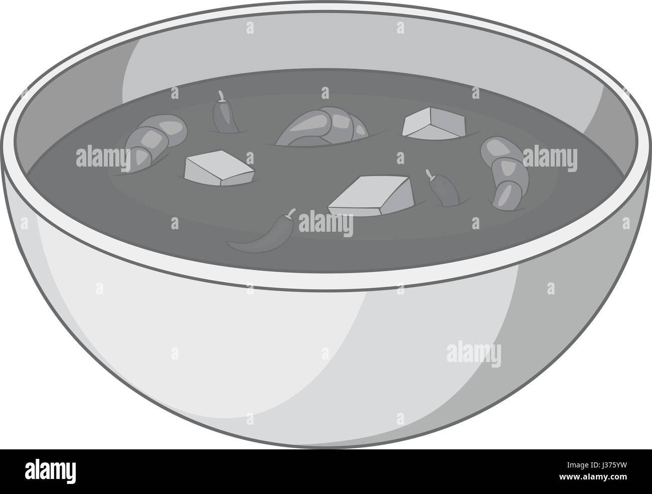 Bowl spicy thai tom Stock Vector Images - Alamy