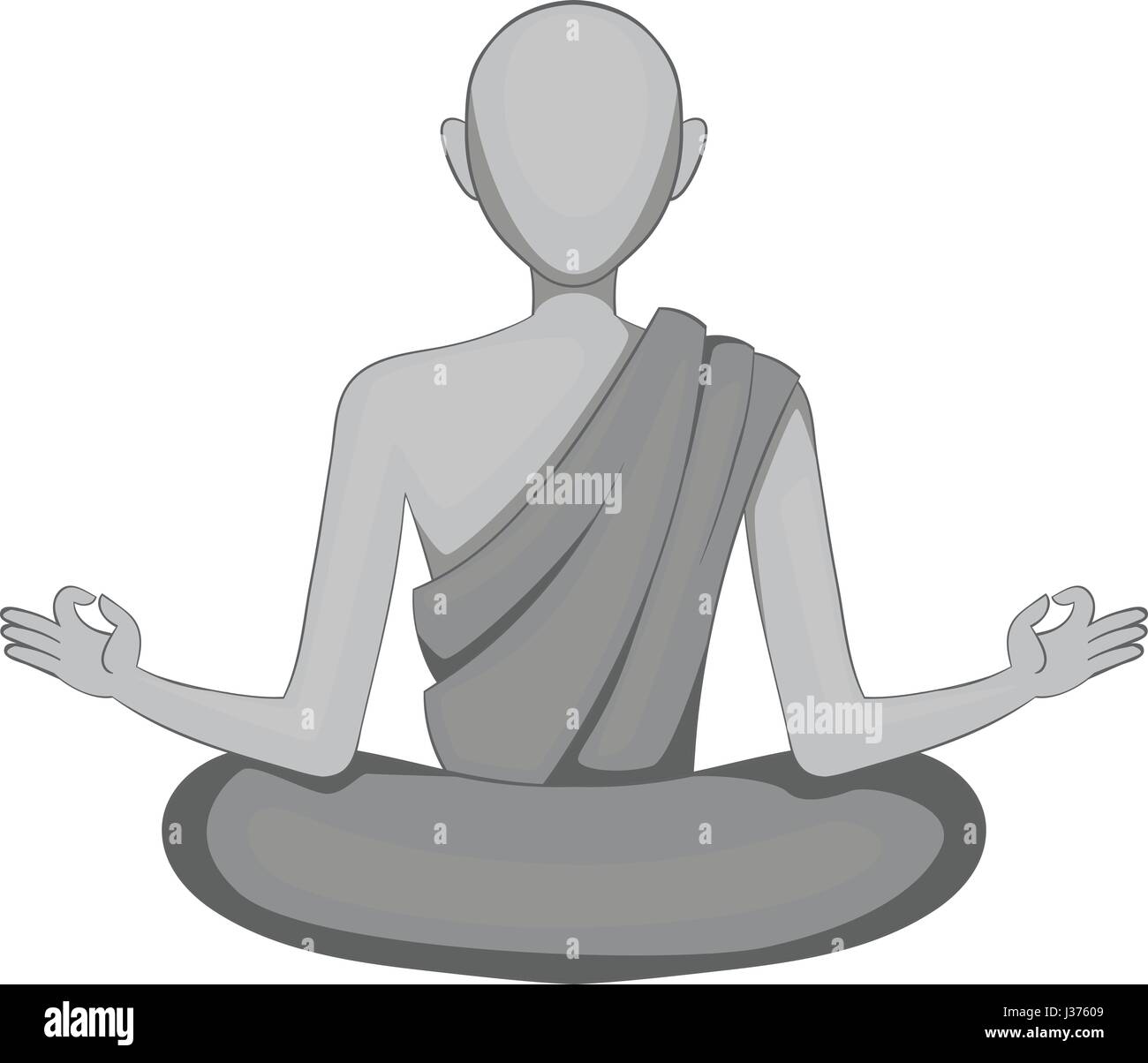 Buddhist monk icon monochrome Stock Vector Image & Art - Alamy
