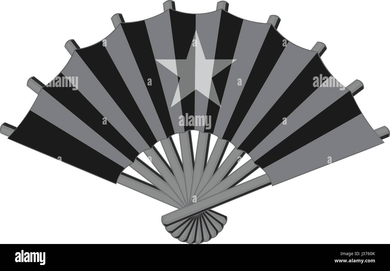 Fan with star icon monochrome Stock Vector Image & Art - Alamy