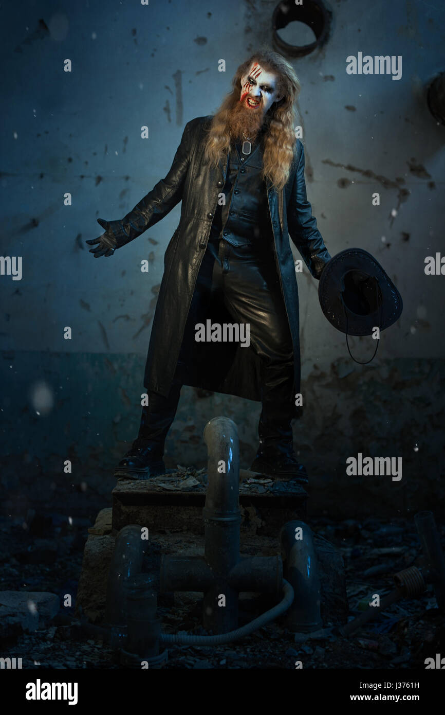 Terrible and evil man, his sinister face Stock Photo - Alamy