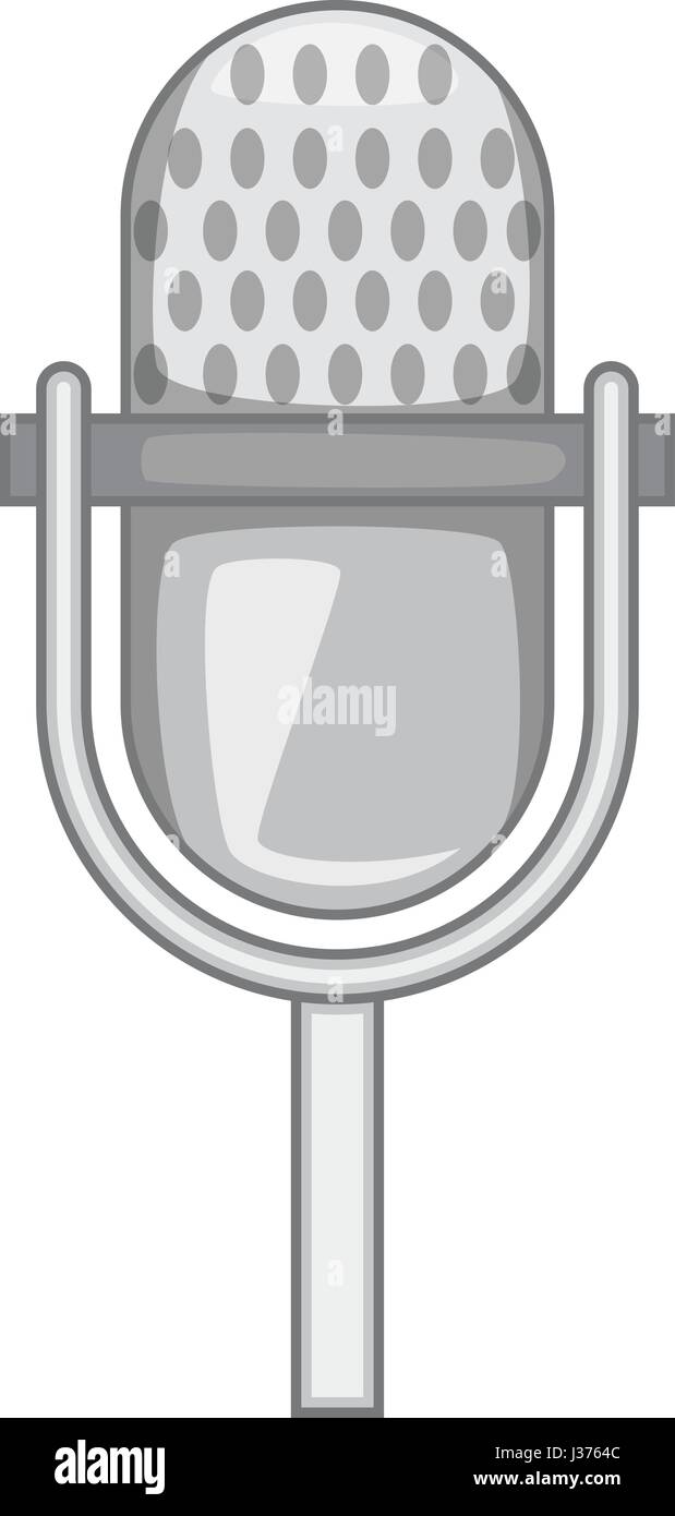 Stage microphone icon monochrome Stock Vector Image & Art - Alamy