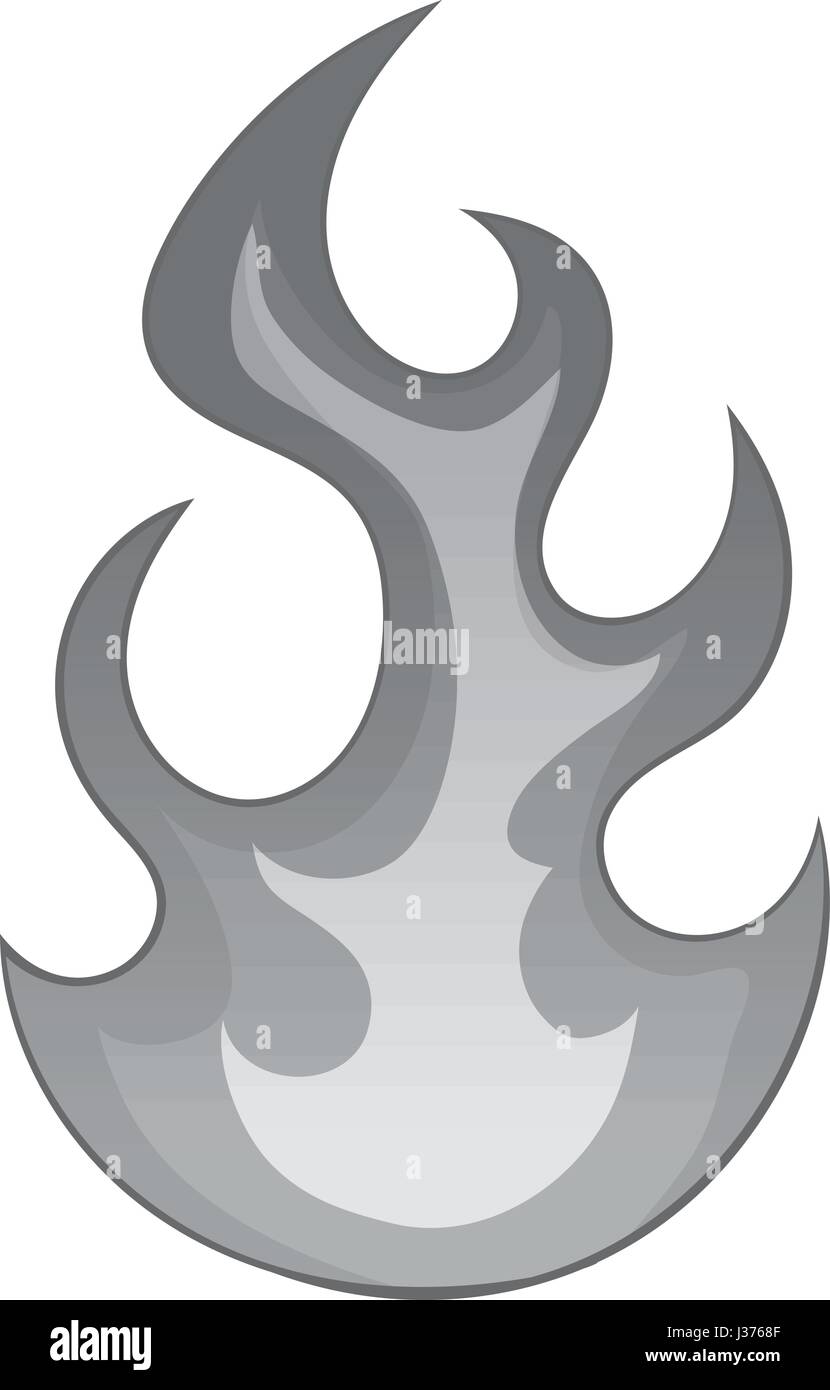 Flame icon monochrome Stock Vector Image & Art - Alamy