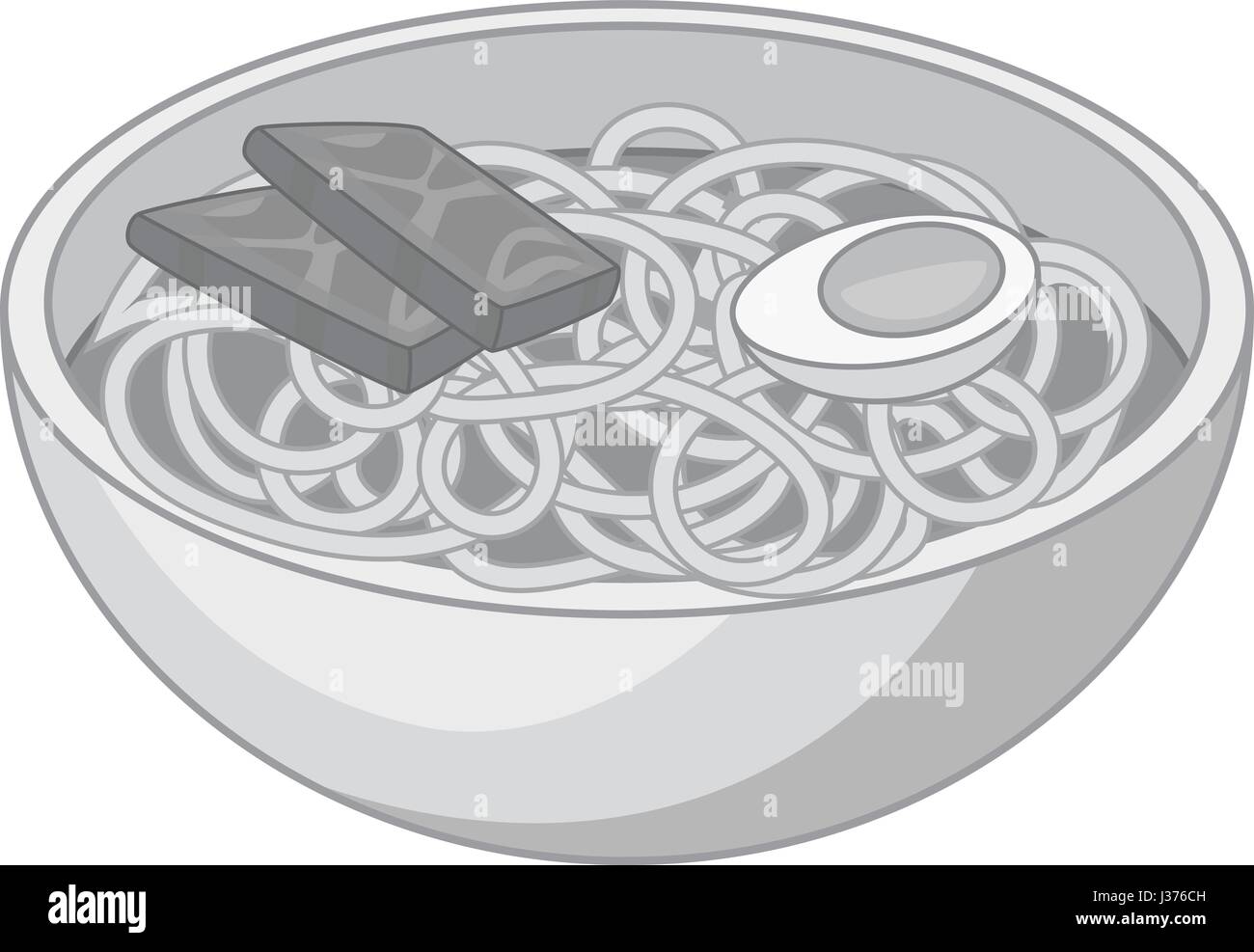 Asian dish udon noodles Stock Vector Images - Alamy