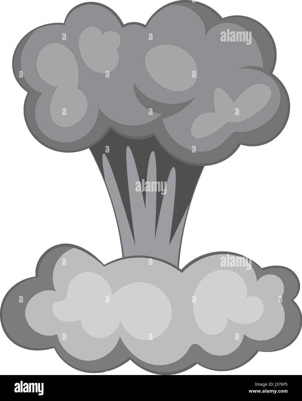 Explosion of nuclear bomb icon monochrome Stock Vector Image & Art - Alamy