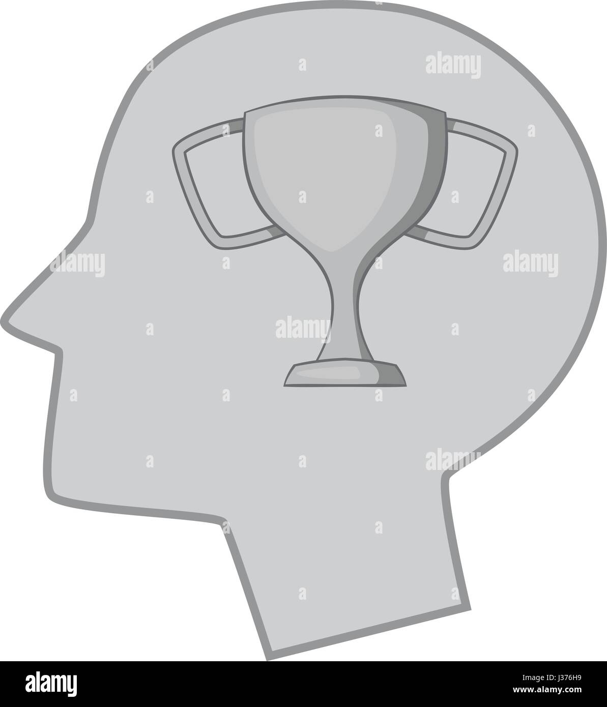 Man thinking victory head hi-res stock photography and images - Alamy