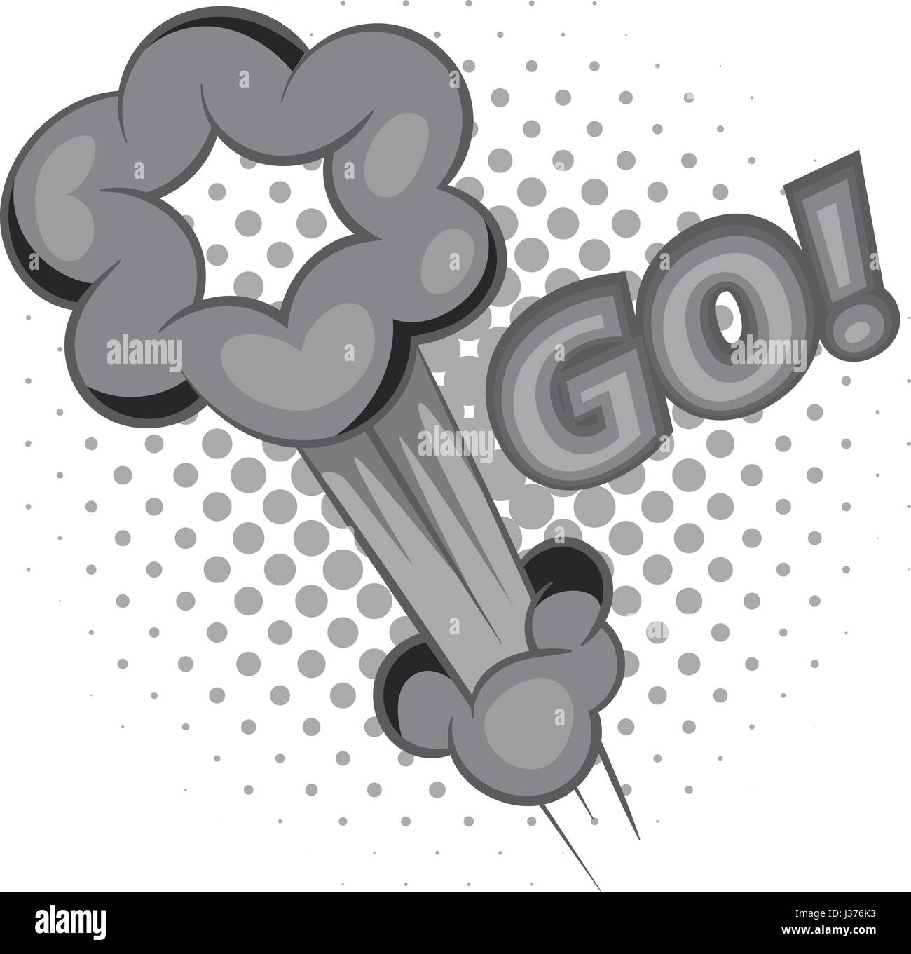 Go, comic speech bubble icon monochrome Stock Vector Image & Art - Alamy